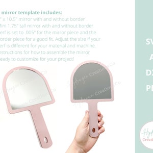 Acrylic Mirror SVG Laser Cut File | Arch Logo Hand Held Beauty Salon ...