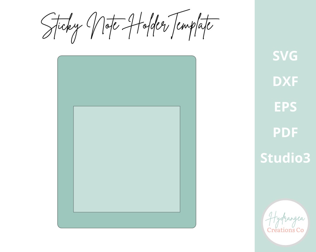 Sticky Note Holder Template SVG Post It Note Personalized - Etsy Canada