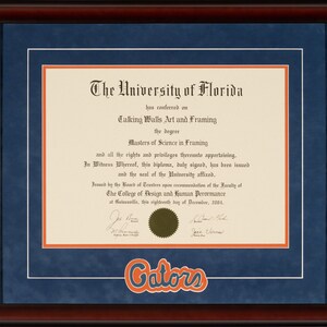 University of Florida Diploma Frame With Gator Script - Etsy