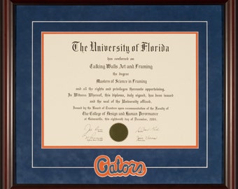 University of Florida Diploma Frame Engineering Department - Etsy