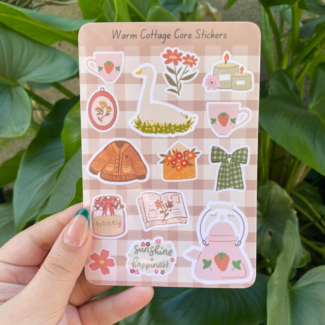 Warm Cottage Core Sticker Sheet - Etsy