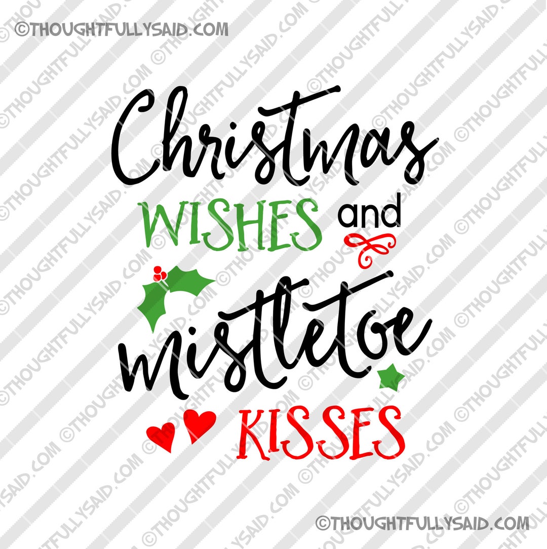 Auguri di Natale e Vischio Baci SVG DXF png eps vacanze - Etsy Italia