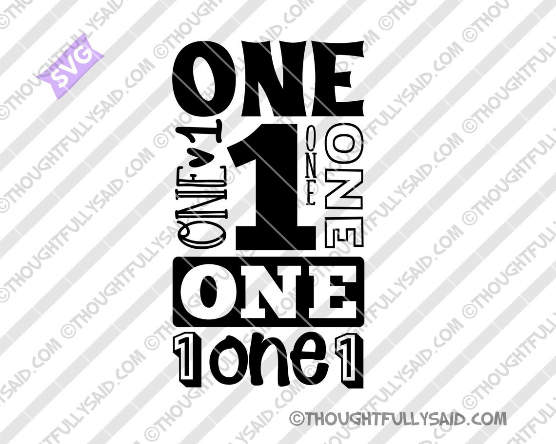 One Year Old Birthday SVG File Design Files Dxf Png Eps | Etsy