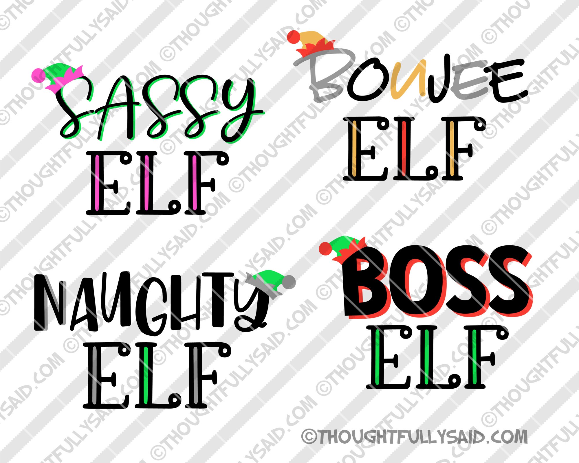 ELF funny bundle 1 Christmas SVG jpg dxf png eps die cutting | Etsy