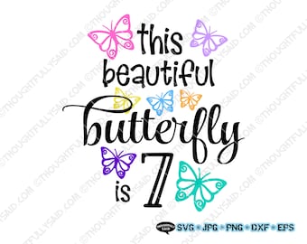 7th Birthday Collage SVG Boy Cut File Girl Party Quote Kid - Etsy