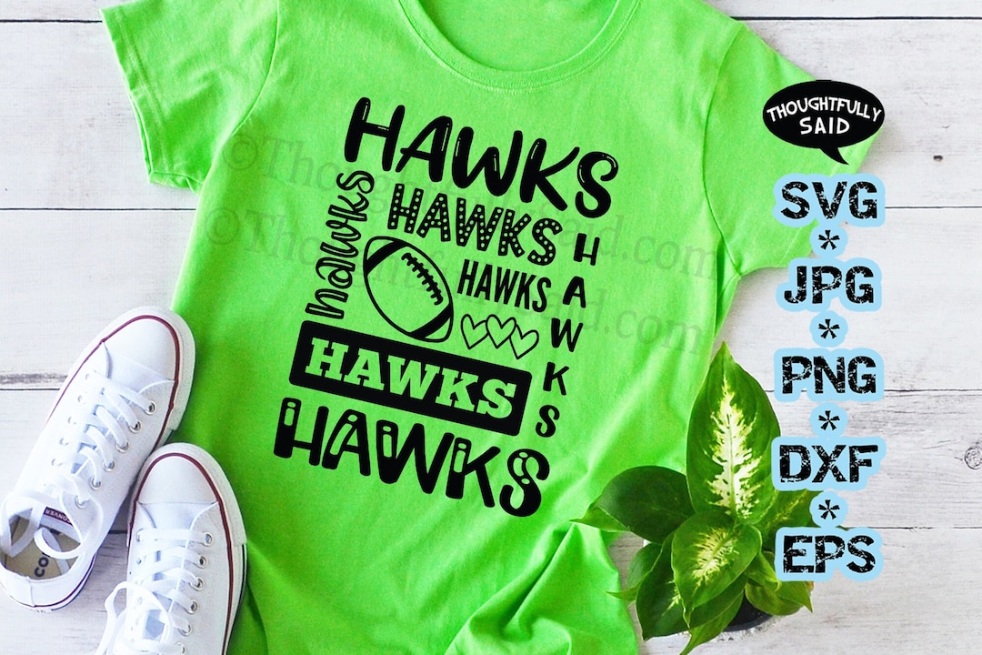 Hawks Football SVG Jpg Png Dxf Eps Vector Cutting Files - Etsy