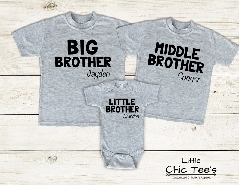 Shirts for 3 Brothers Matching Brother Shirts 3 Sibling - Etsy