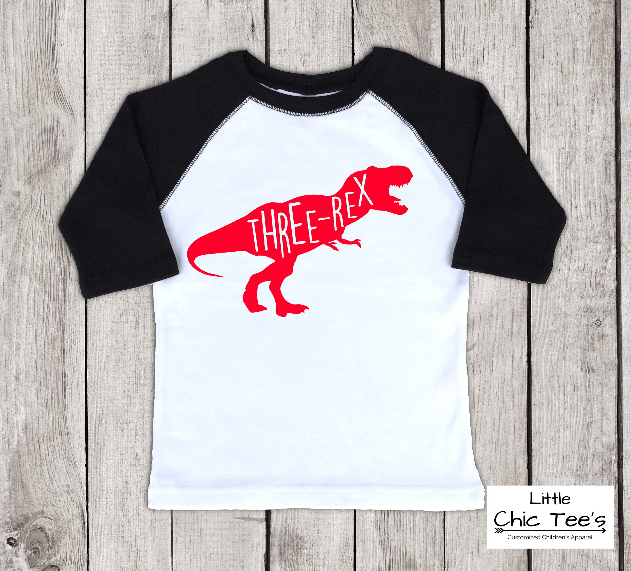 Three Rex Shirt T Rex Dinosaur Birthday Shirt for a Three Year - Etsy