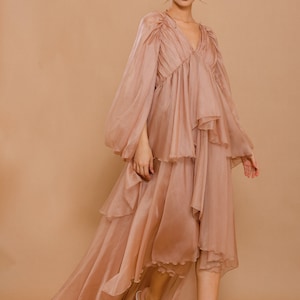 Maxi Sheer Dress Multiple Layers - Etsy