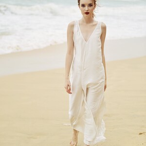 Silk Jumpsuit for Women - Silk Overalls Jumper - Wide Leg Pants ...