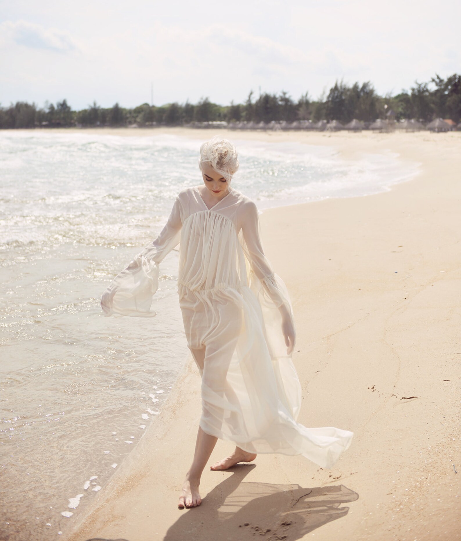 Sheer Dress Silk Kaftan See Through Dress Women Sheer - Etsy