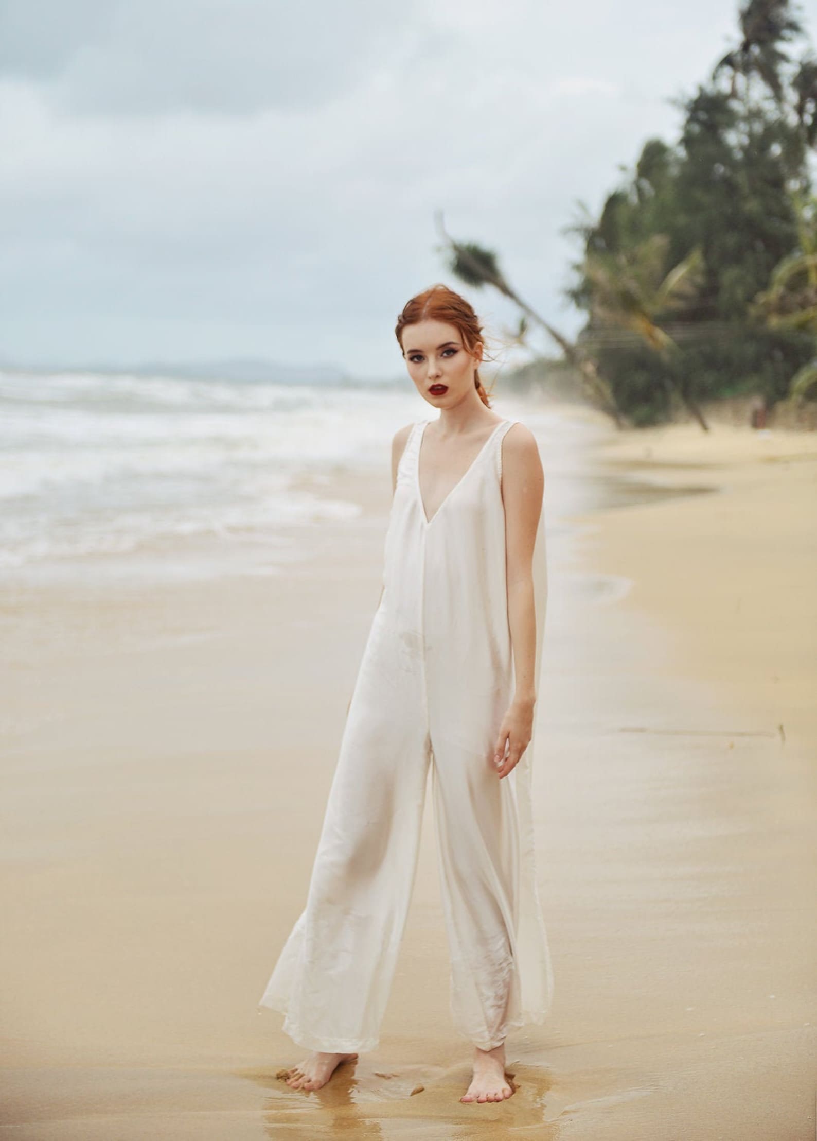 Silk Jumpsuit for Women - Silk Overalls Jumper - Wide Leg Pants ...