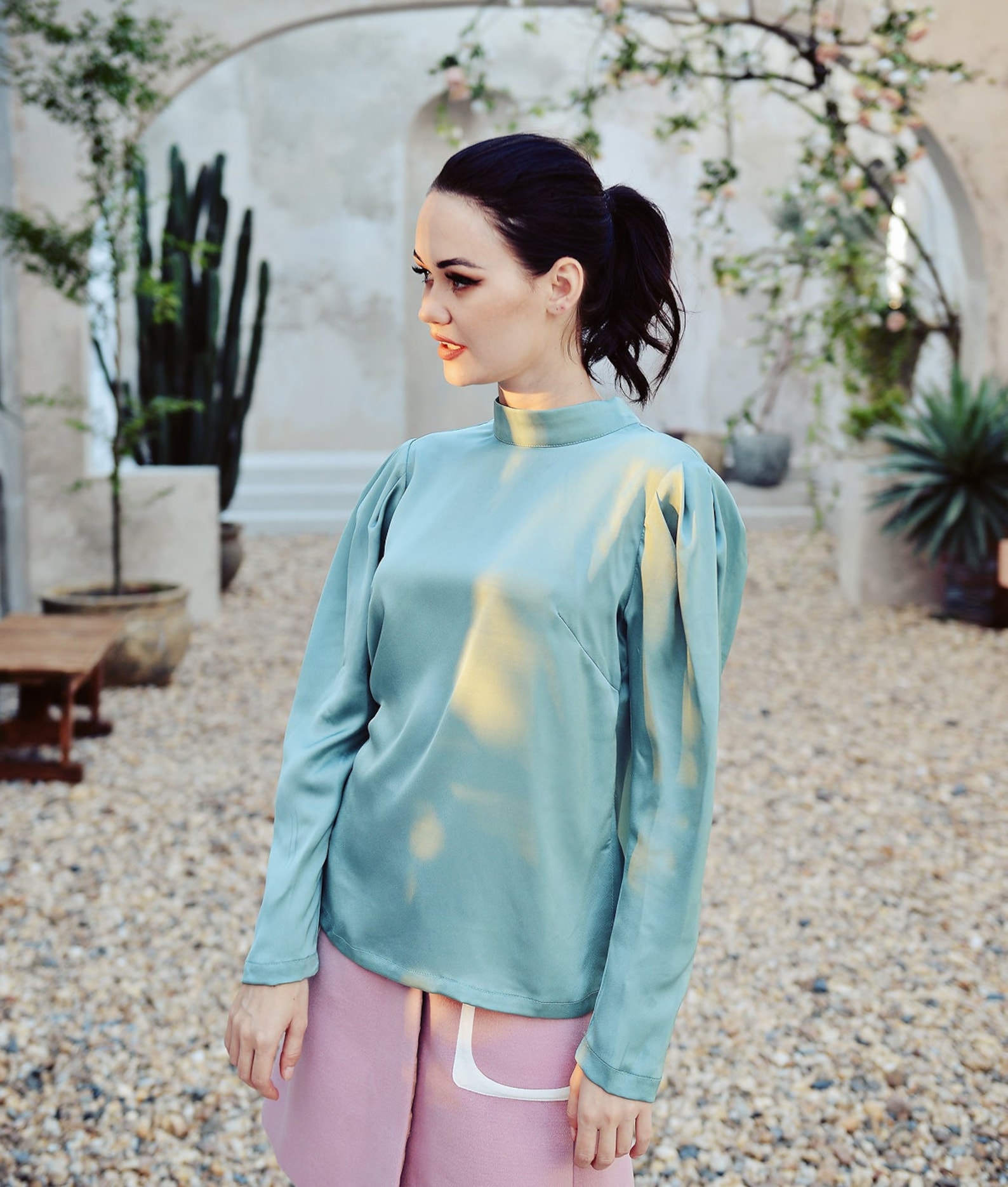Silk Blouse Long Sleeve - Women Silk Shirt - Silk Tops Women - Etsy