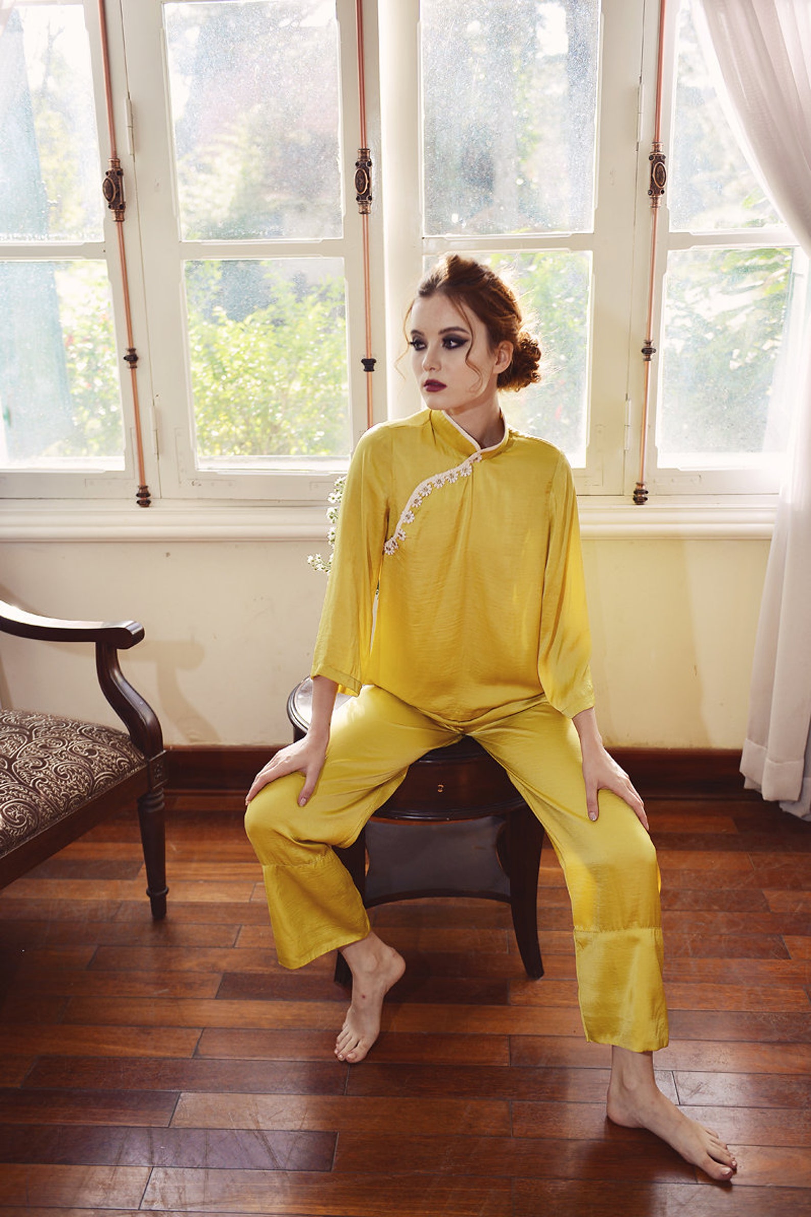 Silk Pajamas Women - Pajamas Set Long - Silk Sets Loungewear - Etsy