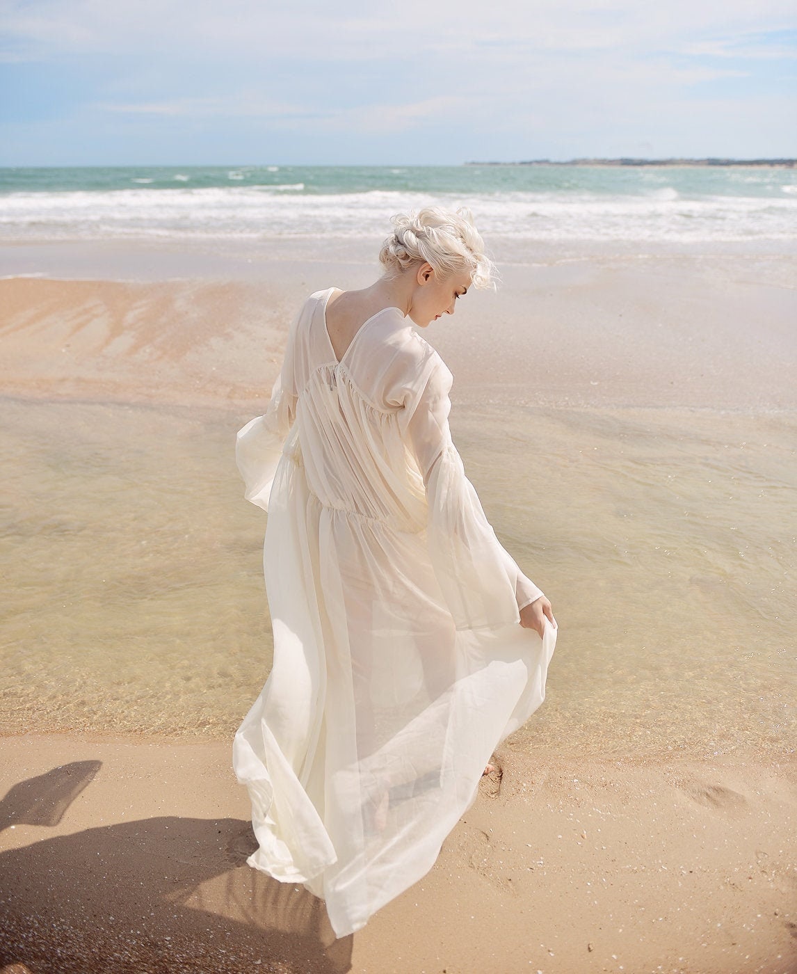 Robe transparente - Caftan en soie - Robe transparente pour femme ...
