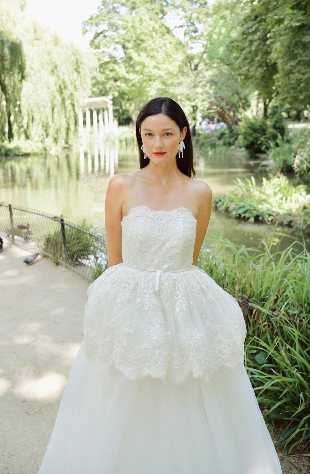Basque Waist Wedding Dress in Lace and Organza - Etsy