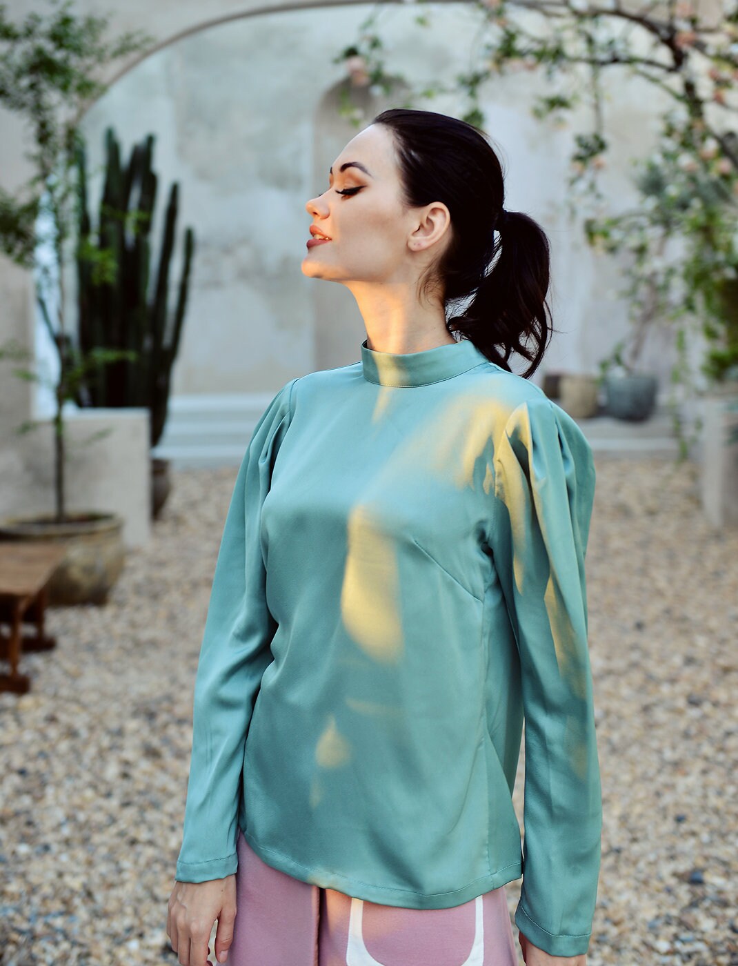 Silk Blouse Long Sleeve - Women Silk Shirt - Silk Tops Women - Etsy