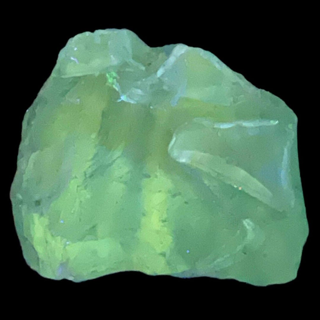 Satin Blue Layered Art Glass Cullet Glowing Manganese Slag Glass #5GL36 ...