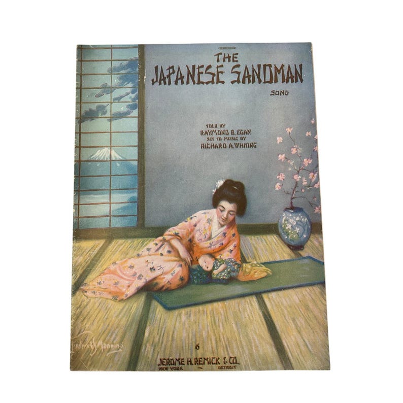 The Japanese Sandman Song Sheet Music Raymond Egan Richard Whiting - Etsy