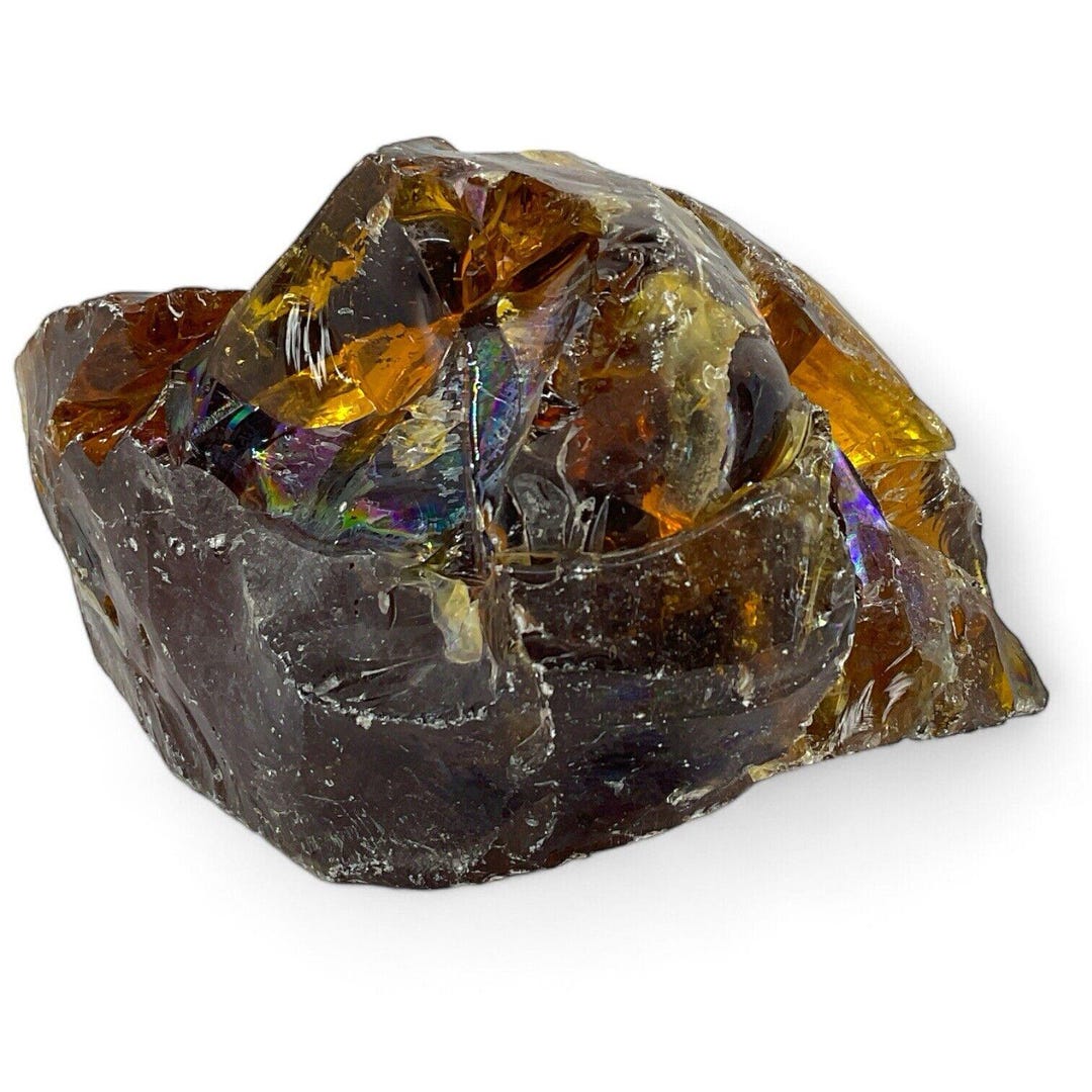 Amber Art Glass Cullet Translucent Garden Rock Slag Glass #4XL126 - Etsy