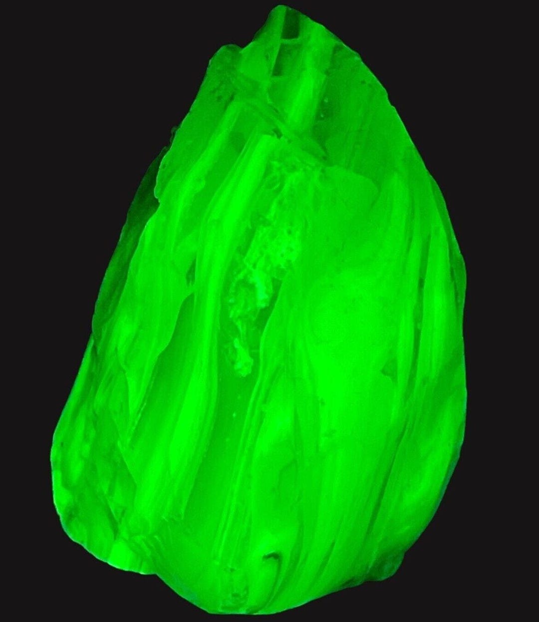 Custard Clear Layered Art Glass Cullet Glowing Uranium Slag #5GX115 - Etsy