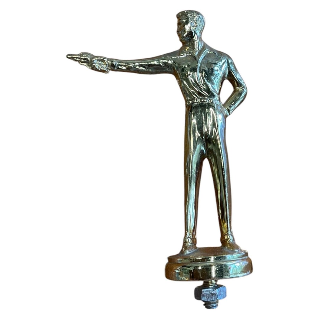 Vintage Male Pistol Shooting Trophy Topper Figurine Gold Tone Metal - Etsy