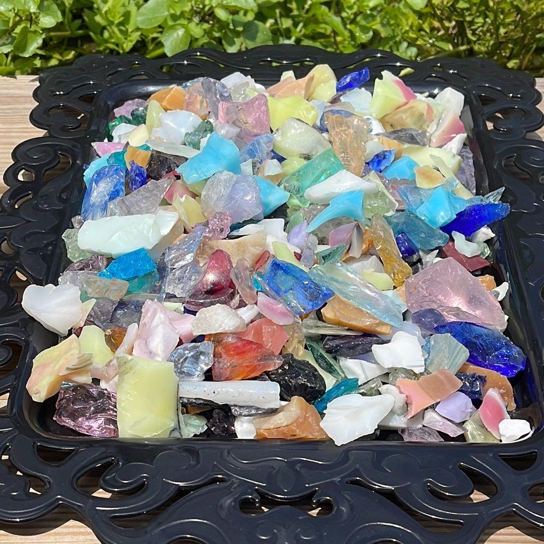 Mixed Color Glass Cullet Assortment Approx 5 Oz Total - Etsy