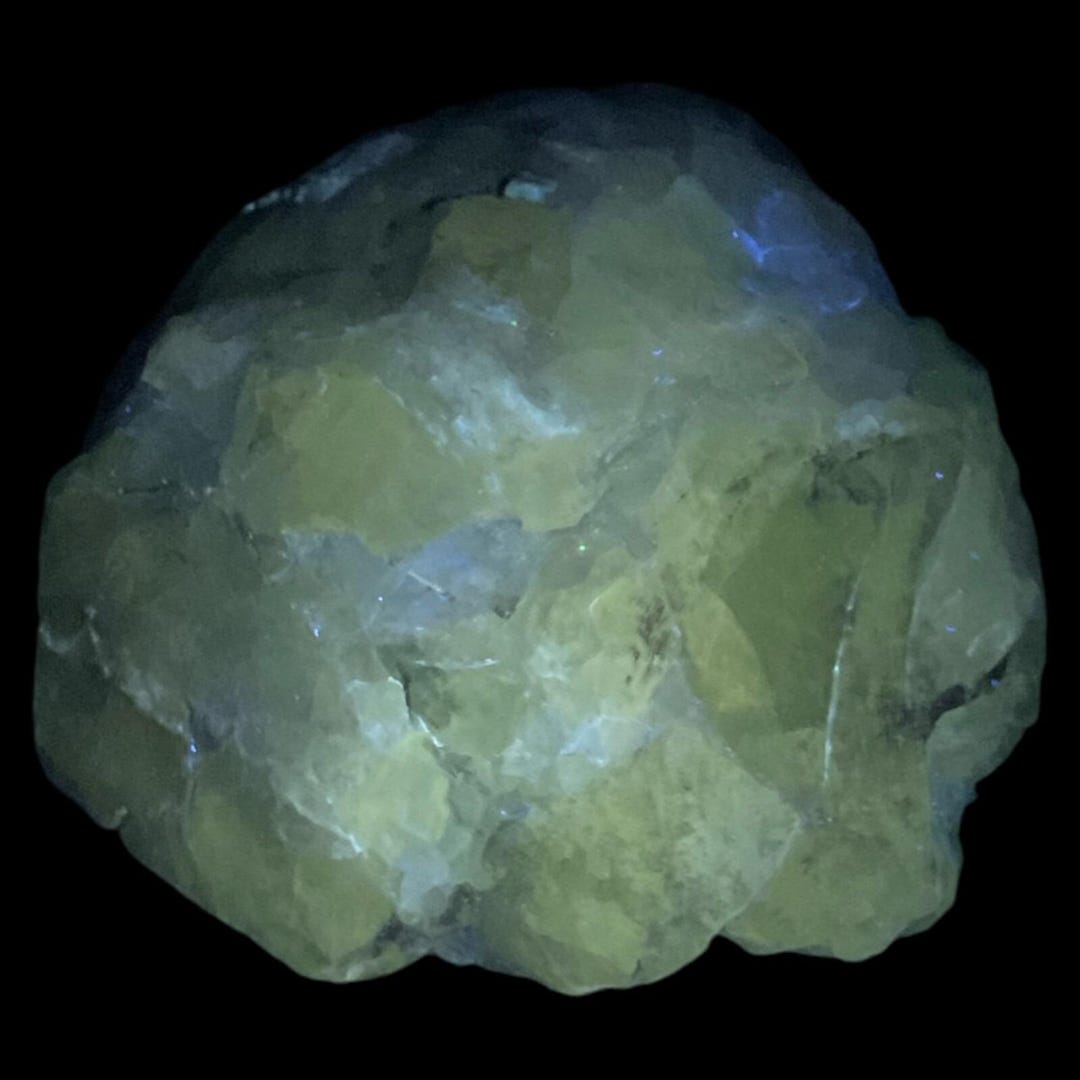 Blue Multitone Crackled Art Glass Cullet Glowing Manganese Slag Glass ...