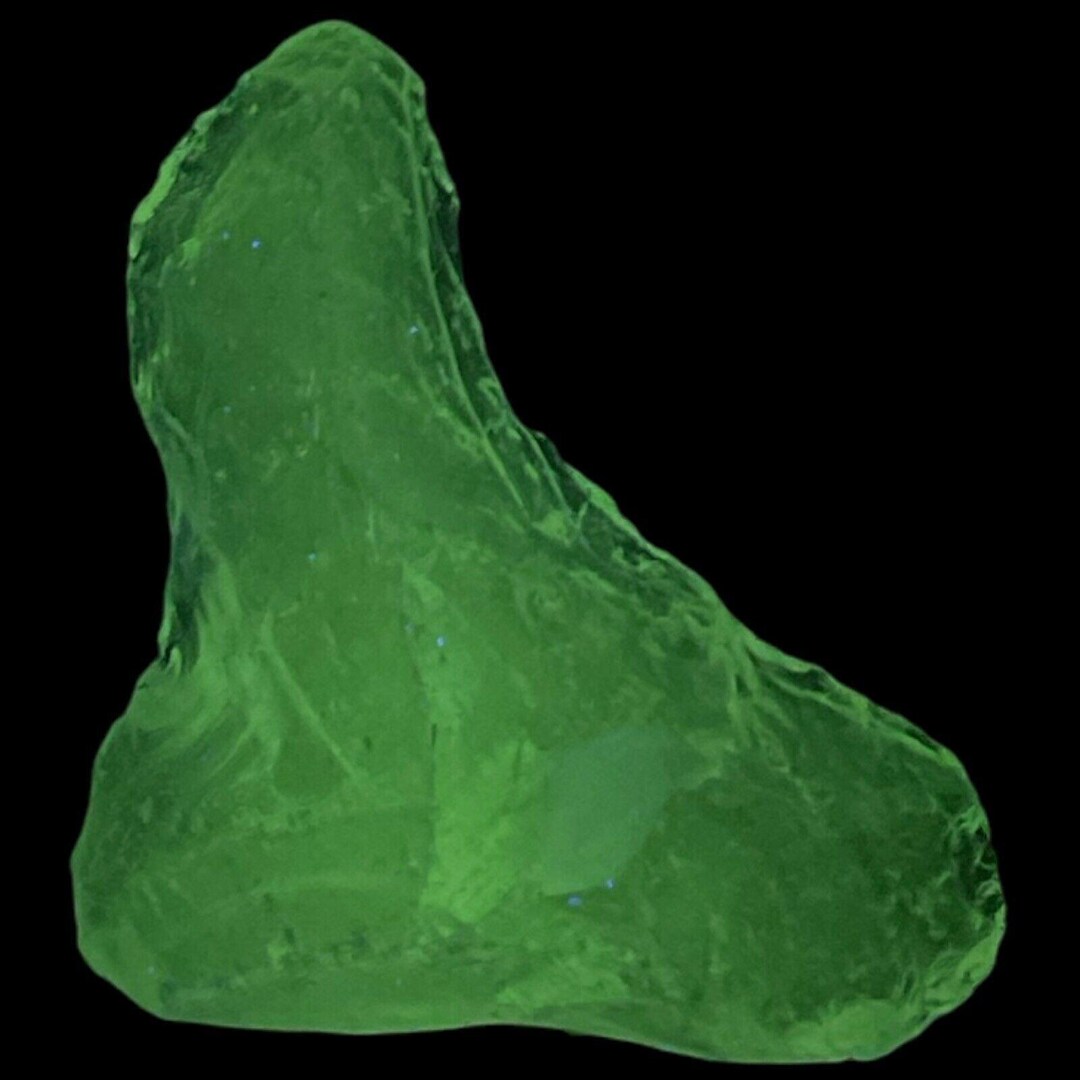 Clear Translucent Art Glass Cullet Glowing Manganese Slag Glass #4GM367 ...