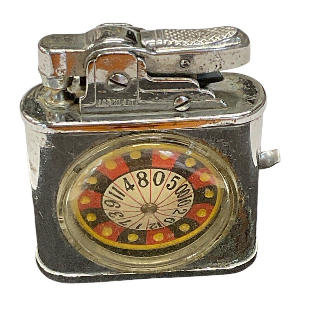 Marbo Lite Roulette Wheel Lighter Japan Vintage Tobacciana Gambling ...