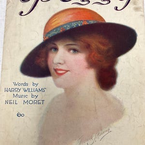Peggy Sheet Music 1919 Harry Williams Neil Moret Frederick Manning - Etsy