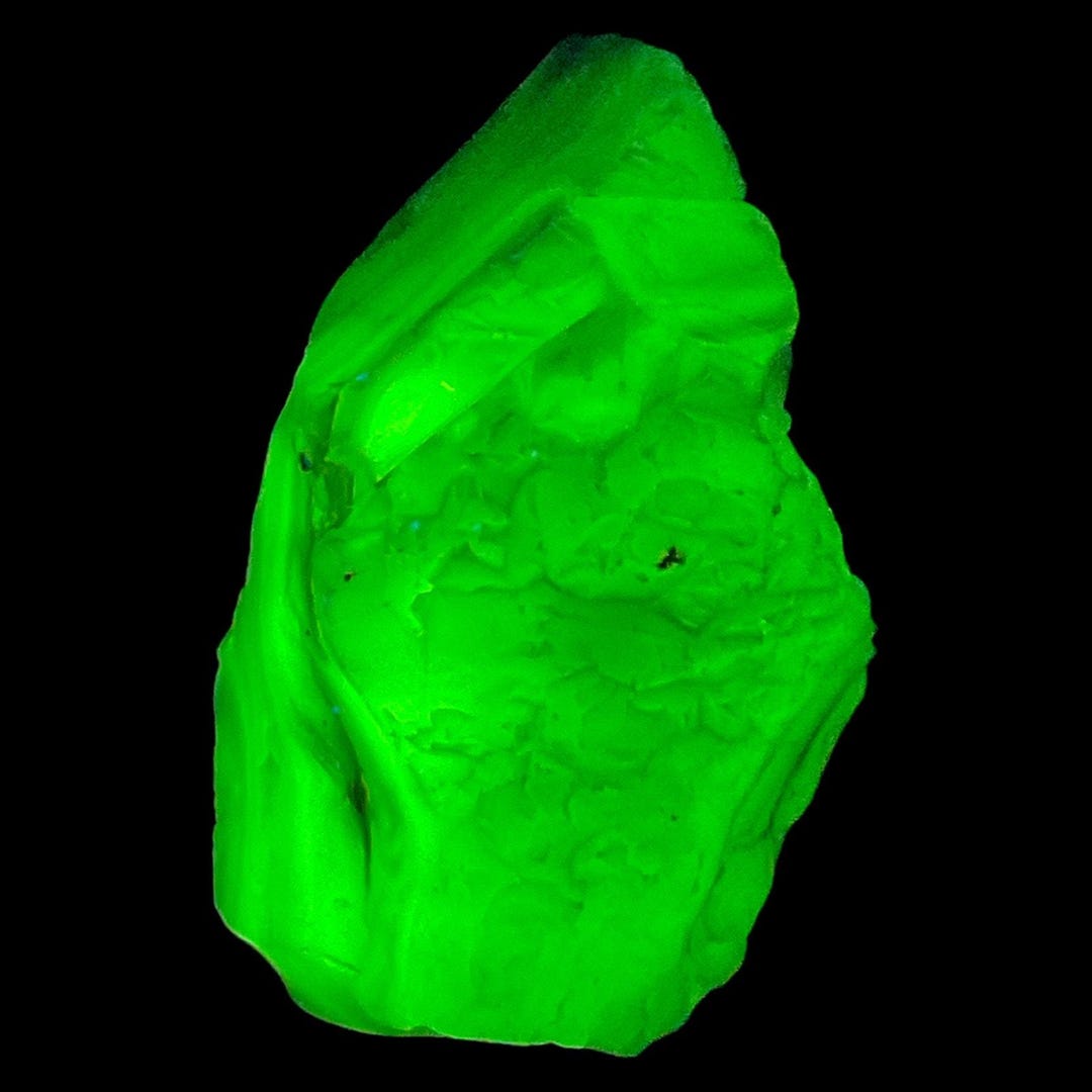 Green Swirl Custard Layered Glowing Slag Uranium Glass Cullet #5GX113 ...