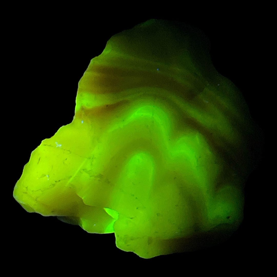 Vaseline Swirl Pink Art Glass Cullet Glowing Uranium Swirl Slag Glass ...