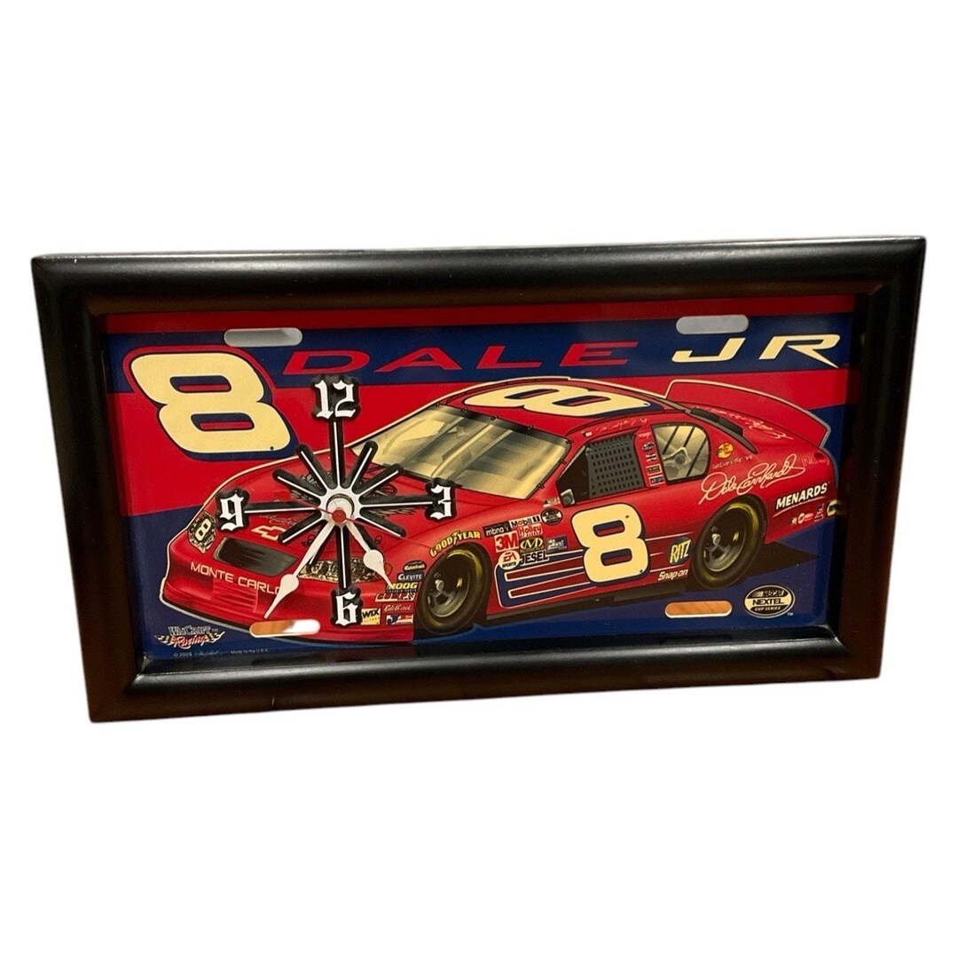 NASCAR Dale Earnhardt Jr License Plate Wall Clock Works 2005 DALE JR ...