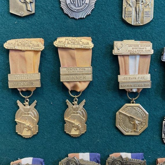 1960s Rifle and Pistol Shooting Medals 28 PCs Marksma… - Gem
