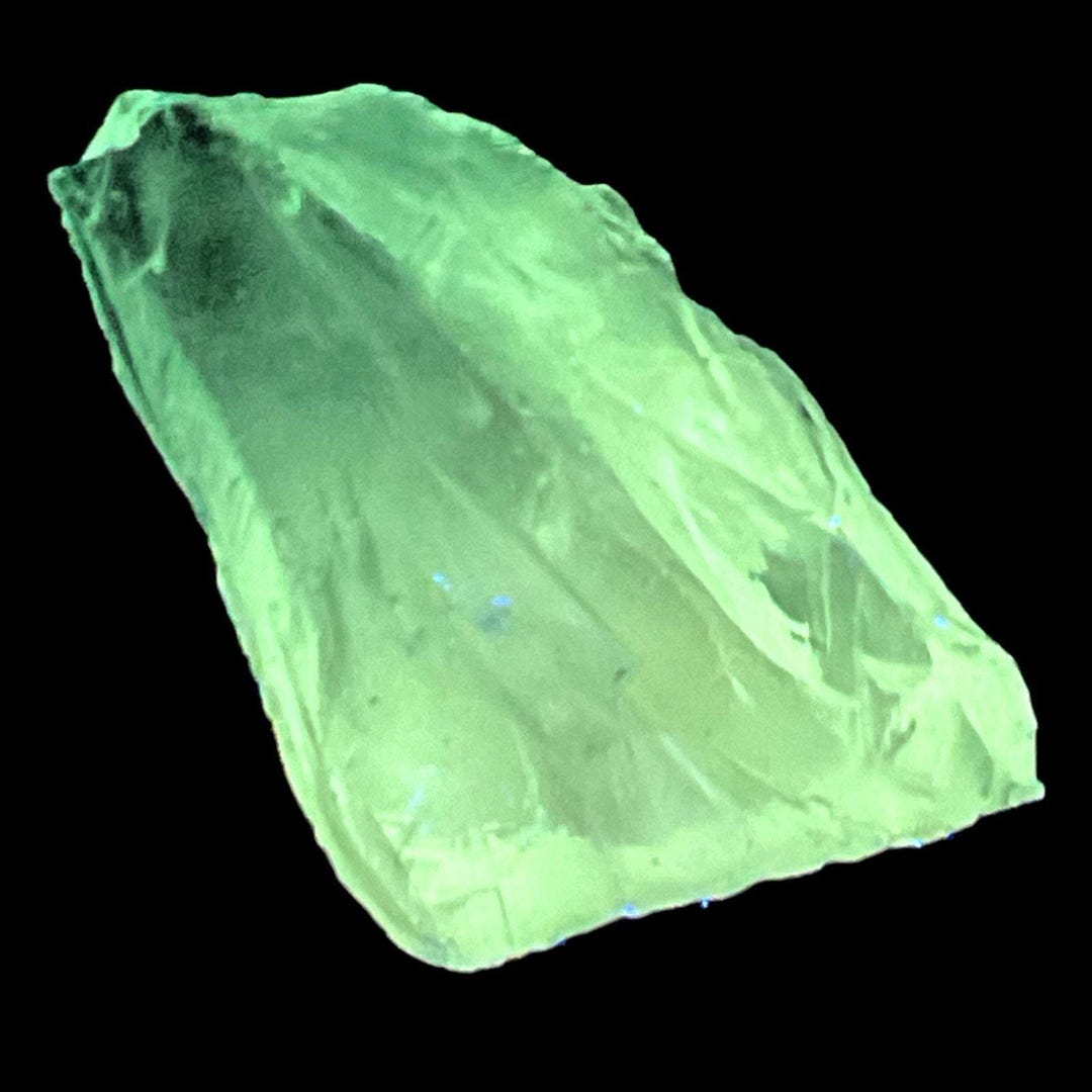 Sky Blue Translucent Art Glass Cullet Glowing Manganese Slag Glass ...