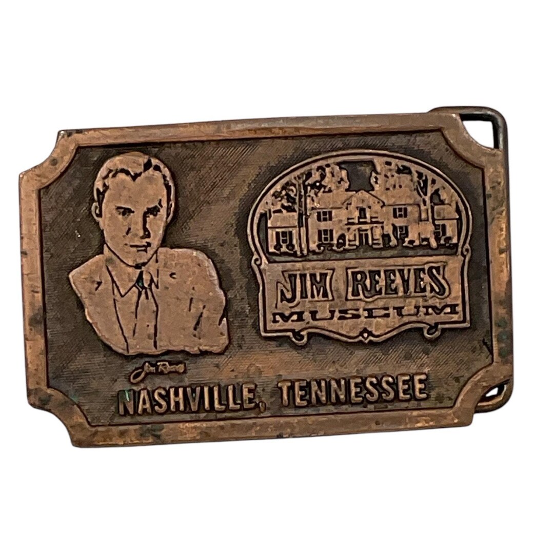 Jim Reeves Museum Belt Buckle 1982 Nashville Tennessee Country Music ...