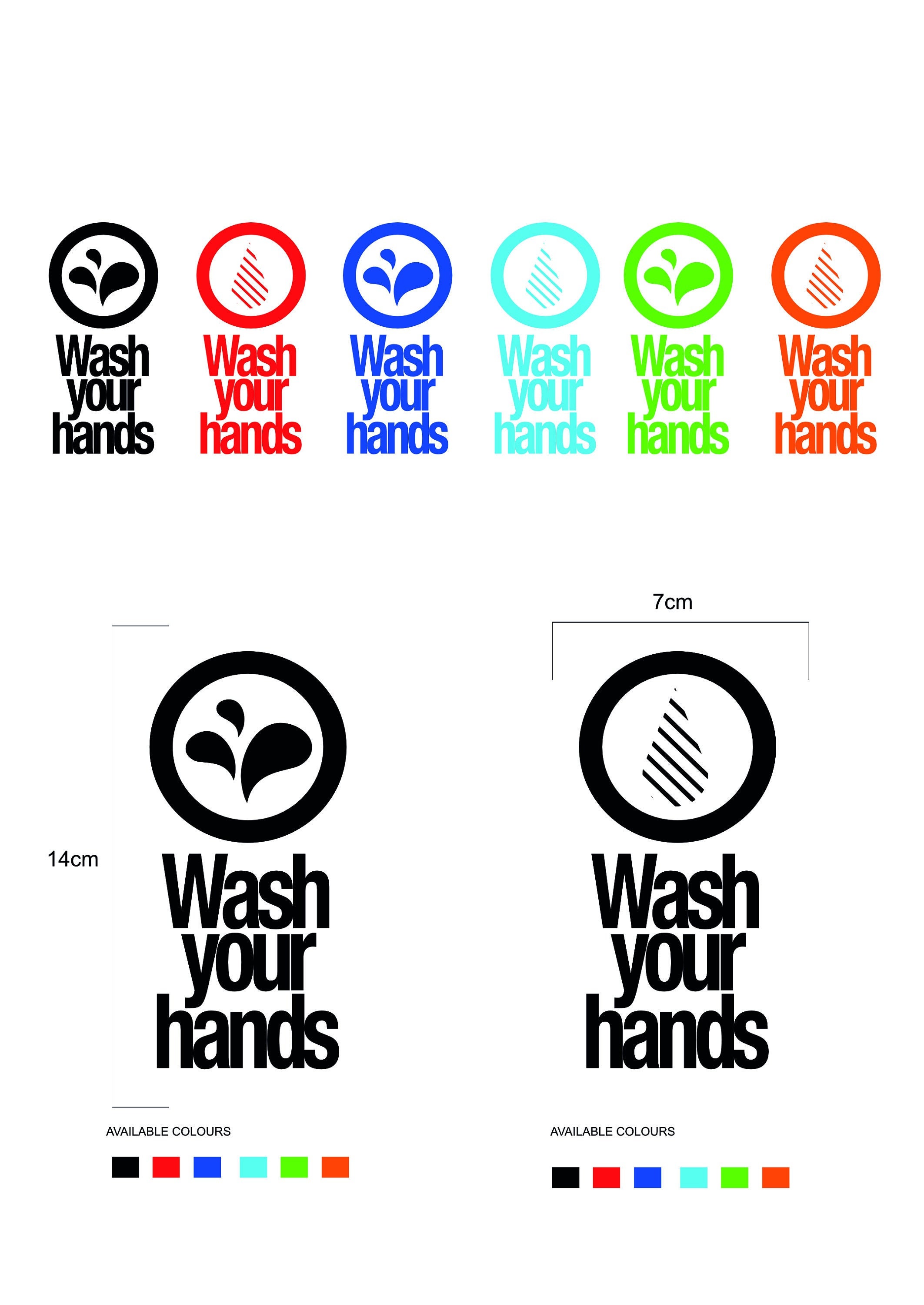 Wash Your Hands Decal Sticker Sign - Etsy