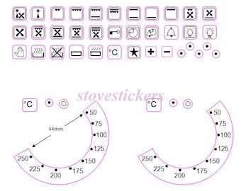 Oven Temperature Stickers 50-250 With 44mm Inner Diameter. UK SELLER Overseas Shipping Time ...