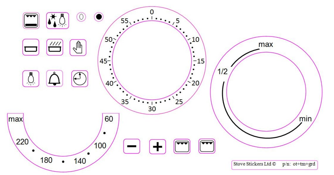 Temperature Dial Timer Dial Gradient Dial With 14 Symbols - Etsy UK