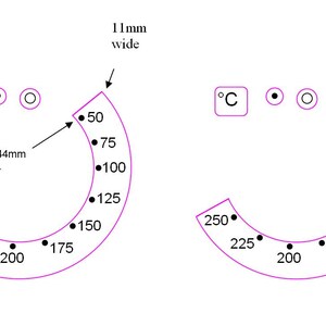 Oven Temperature Stickers 50-250 With 44mm Inner Diameter. UK SELLER - Overseas Shipping Time ...