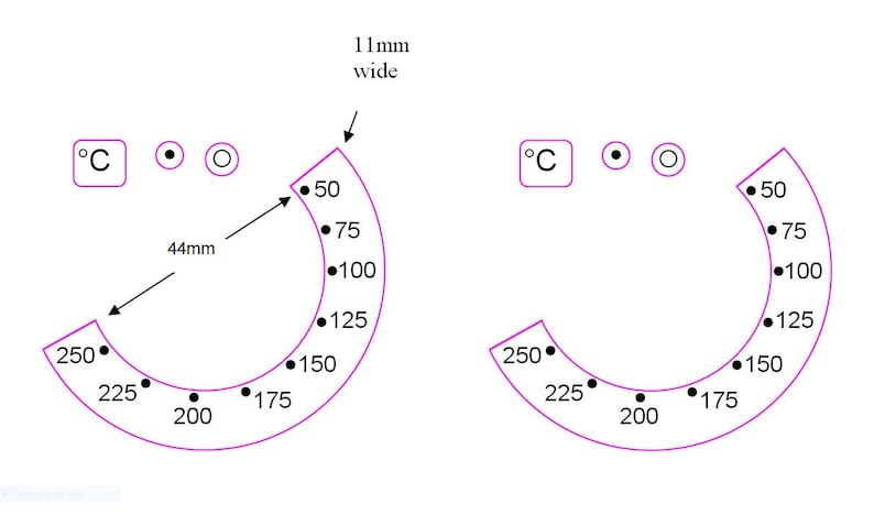 Oven Temperature Stickers 50-250 With 44mm Inner Diameter | Etsy UK