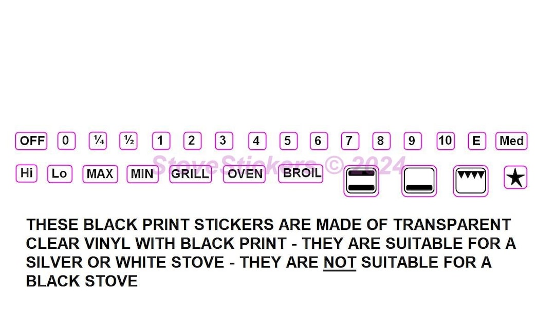 Replacement Gas Oven Numbers 1-10. UK SELLER Overseas Shipping Time ...