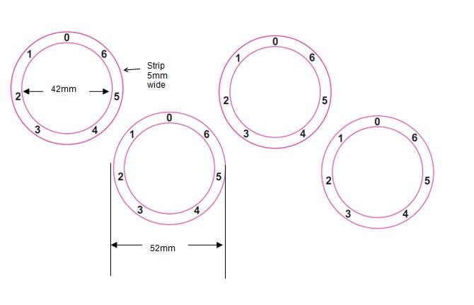 Stove Stickers for Cooker Top Hob Dial Knob Numbers 1- 6 ANTI Clockwise ...