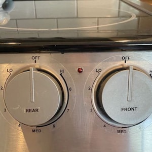2 Dials X Lo-med-hi for an American Style Cooktop. Overseas Shipping ...