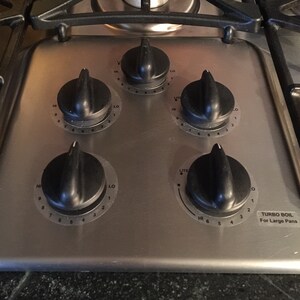 American Style Cooktop Stickers- 6 Dials Lo Thru Hi in a Clockwise ...