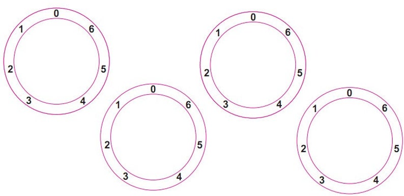Stove Stickers for Cooker Top Hob Dial Knob Numbers 1- 6 ANTI Clockwise ...
