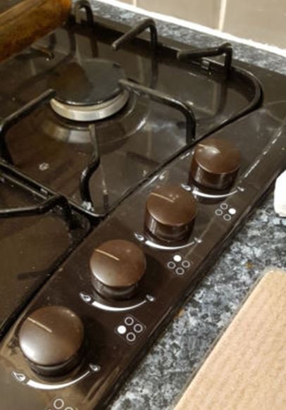 6 Gas Flame Indicating Stickers Decals for a Gas Stove/cooker Top in a ...