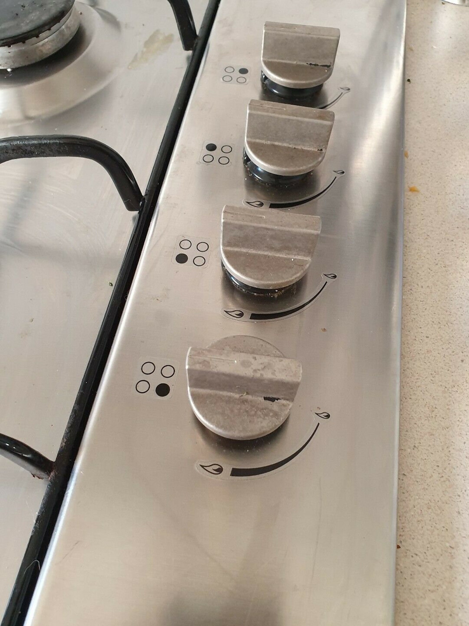 4 Ring Cooker Stove Hob Stickers With 6 Gas Flame Stickers - Bundle Set ...