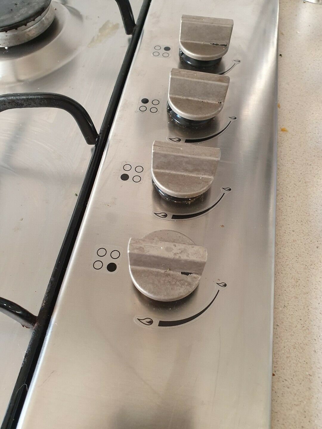 4 Ring Cooker Stove Hob Stickers With 6 Gas Flame Stickers - Bundle Set ...